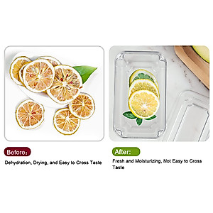 Refridge Organizer Bins, 5 Pack Pantry Organization and storage With Lids, Clear Plastic Storage Bins With Removable label *1 And Refrigerator Liners Mats *4 For Soda, Fruits, Vegetable, Food, Drinks