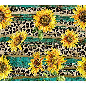 Sunflower Rustic Wood Tumbler Sublimation Transfer, Ready to Press, 20 oz Straight Tumbler, Sunflowers Transfer for Tumbler, Rustic Transfer (Straight)