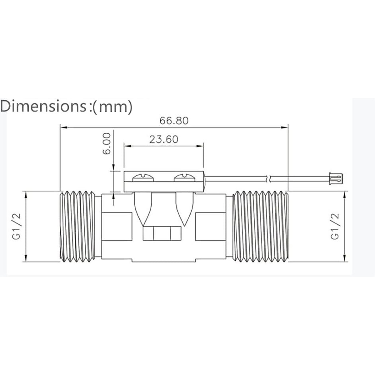 ERSIQI Flow switch Water flow sensor switch for tankless Water Heater hot tub water Pool bathtub Sundance Spa Magnetic water flow switch G1/2 Water Flo control Sensor switch
