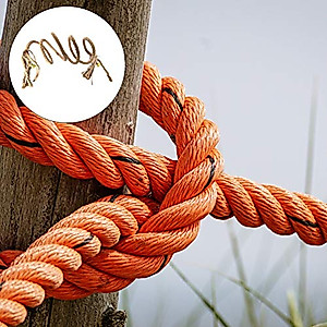 POPETPOP Parrot Rope Perch Hemp Rope Bungee Bird Toy Parrot Cage Toy for Conure (S)