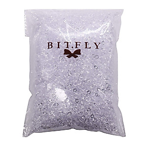 BIT.FLY 4.2mm 10000pcs Crystal Acrylic Diamond Vase Fillers for Table Scatter Wedding Event Party Decoration DIY Arts & Crafts Ice Rock Treasure Gems - Transparent