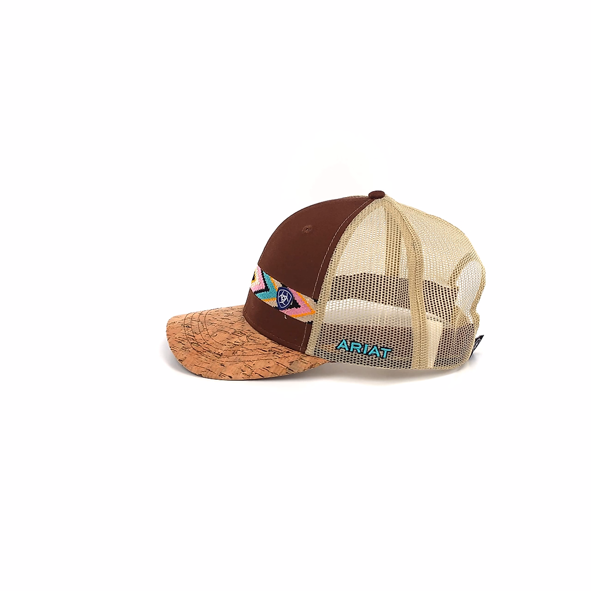 ARIAT Women's Tan Aztec Cork Cap with Snapback Closure