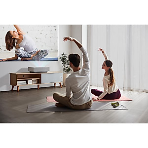 LG CineBeam UHD 4K Projector HU715QW - DLP Ultra Short Throw Laser Smart Home Theater Projector, White