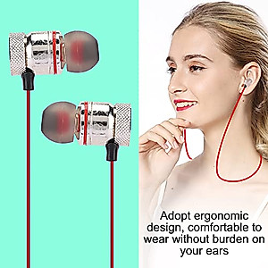 Richer-R Sport Bluetooth Headphones,Wireless Bluetooth Sports Earphone in-Ear Stereo Noise Reduction Headphone Headset,Neck Hanging in-Ear Sports Earphone(Red)
