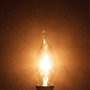 Simba Lighting Candelabra Flame Tip Clear CA10 25W E12 Base (12 Pack) Decorative Incandescent Light Bulbs 120V for Chandeliers, Ceiling Fan Lights, Pendants, Wall Sconces, Dimmable, Warm White 2700K