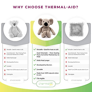 Thermal-Aid Zoo Microwavable Stuffed Animal - Plush Toy and Hot Cold Pack - Ollie The Koala