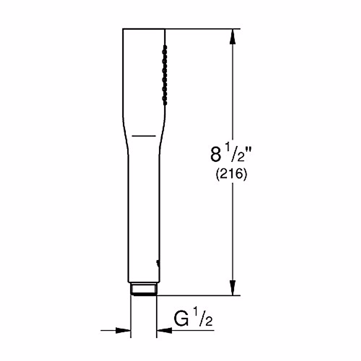 Grohe 27400000 Euphoria Cosmopolitan Stick Hand Shower - 1 Spray, Starlight Chrome
