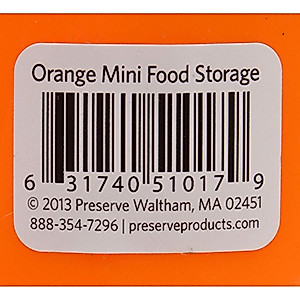 Preserve Food Storage Container - Round - Mini - Orange - 8 oz - 1 Count