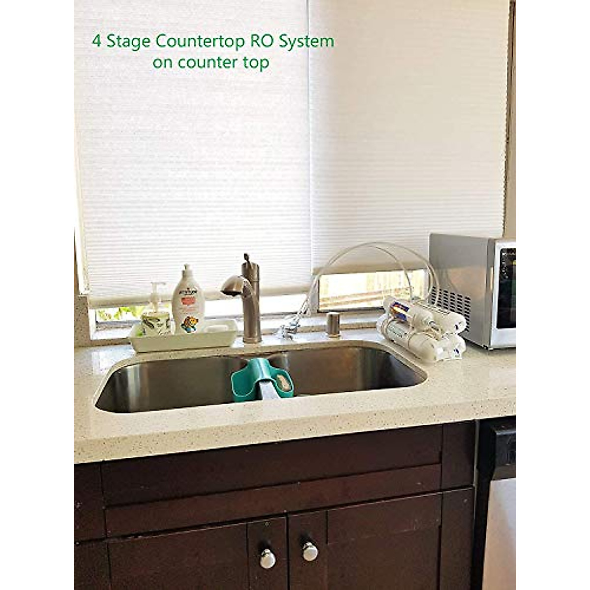 4 Stage Countertop Reverse Osmosis Water Purification System, 100 GPD