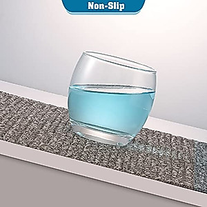 Tineeba PVC Placemats, Set of 6, Washable Dining Table Mats, Heat-Resistant, Easy to Clean, Non-Slip, Kitchen & Kids & Outdoor (Gray)