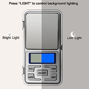 Precision Pocket Scale 200g x 0.01g, SKEAP Digital Gram Scale Small Herb Scale Mini Food Scale Jewelry Scale Ounces/ Grains Scale, Easy to Carry, Great for Travel ,Backlit LCD, Stainless Steel