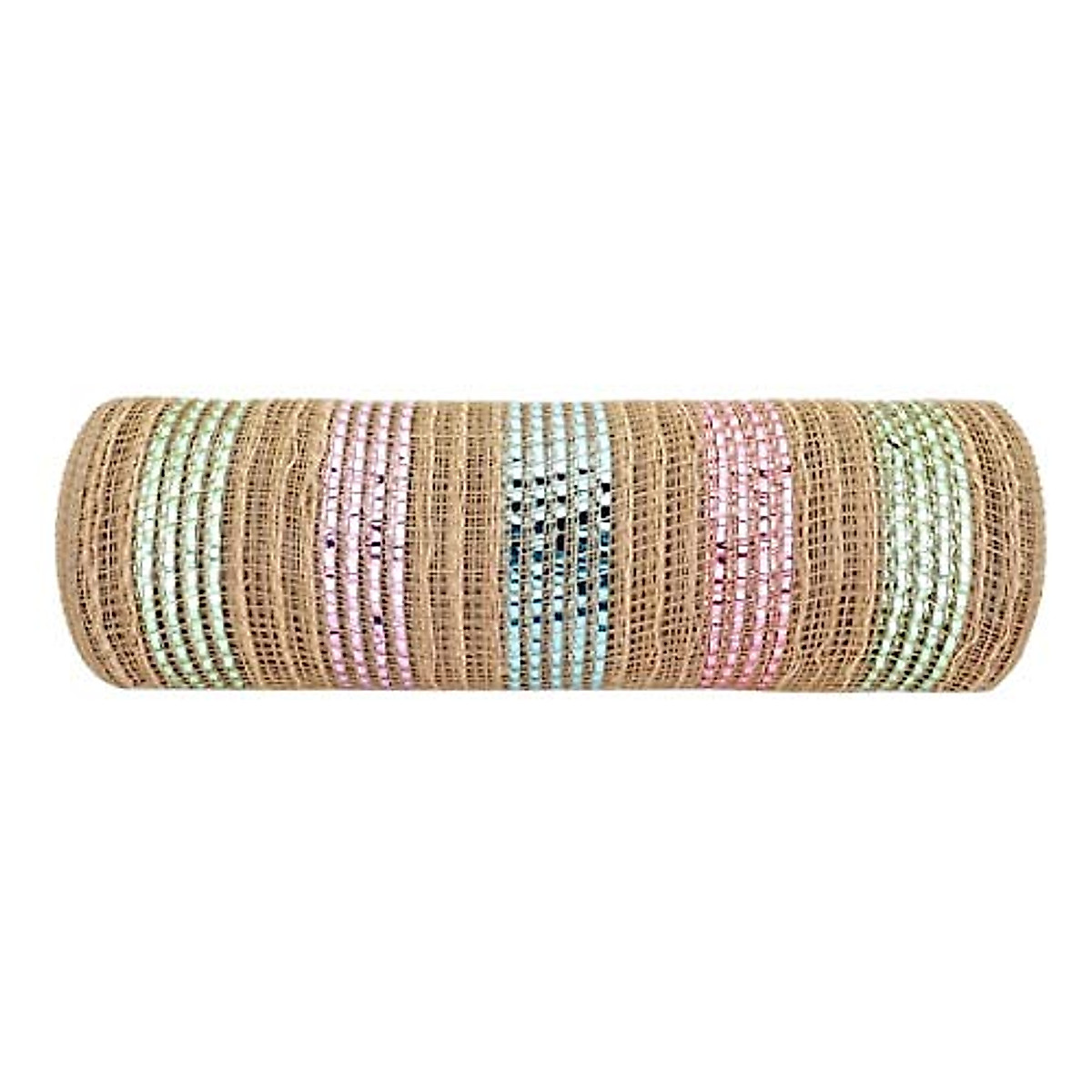 9.5" Metallic Stripe Mesh Celebrate It Easter