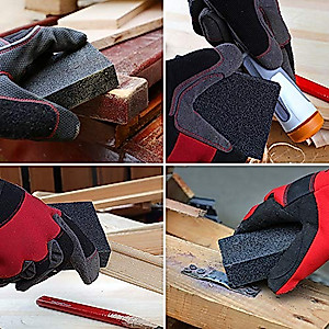 WORKPRO Sandpaper Pack of 24, 80-600 Assorted Grit with Holder, Sand Sponges 40/80/120 Grit, 9x11 Inch Alumina Sand Paper for Wood Furniture Finishing, Metal Sanding, Paint Finishing