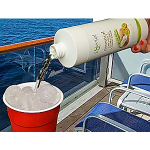 CRUISE RUNNERS Fake Shampoo Conditioner Flask Kit For Hiding Hidden Liquor Sneak Smuggle Alcohol On Booze Cruise With 4 TSA Travel Size Plastic Drinking Flask Bottles and Seals Rum Runners For Cruise