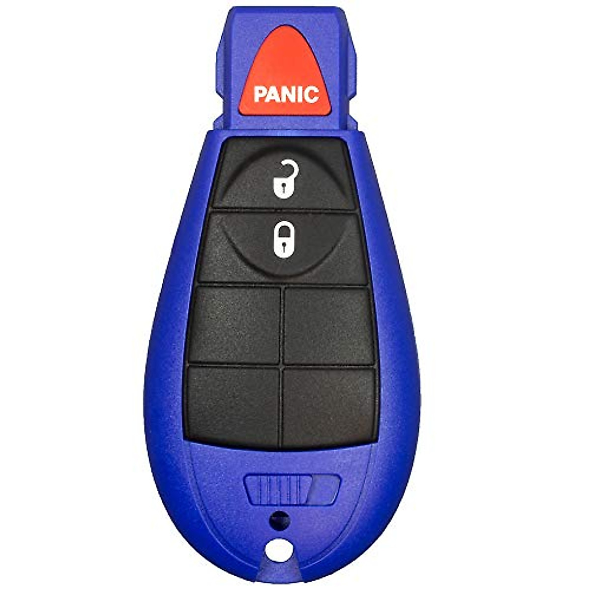 1 New Blue Keyless Entry 3 Button Remote Key Fob Shell / CASE M3N5WY783X, IYZC01C 56046707AE for Chrysler Town Country Dodge Challenger Charger Durango Grand Caravan Journey Ram