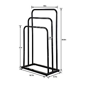 MallKing Freestanding Towel Rack, 3-Tier Metal Towel Holder for Bathroom, Storage Rack for Towels and Bath Towels(Black)