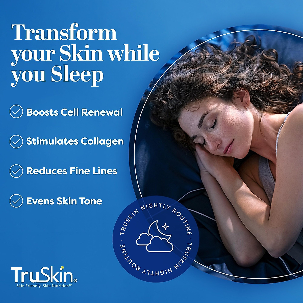 TruSkin Retinol Serum for Face – Gentle Anti-Aging Serum with Retinol, Hyaluronic Acid, and Vitamin E for A More Youthful Feel – Skin Care Made to Improve Fine Lines, Wrinkles, 1 fl oz