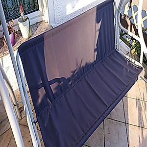 Amtoolate 2/3 Seat Porch Swing Cover Chair Bench Replacement Cover, 600D Thickened Oxford Waterproof Patio Swing Cushions for Outdoor Garden,Black-45.2 x 18.9 x 18.9 Inch