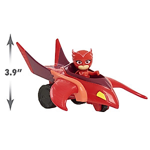PJ Masks Owlette and Owl Glider, 2-Piece Articulated Action Figure and Vehicle Set, Red, Kids Toys for Ages 3 Up by Just Play