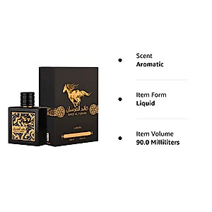 Lattafa Qaed Al Fursan for Unisex Eau de Parfum Spray, 3 Ounce