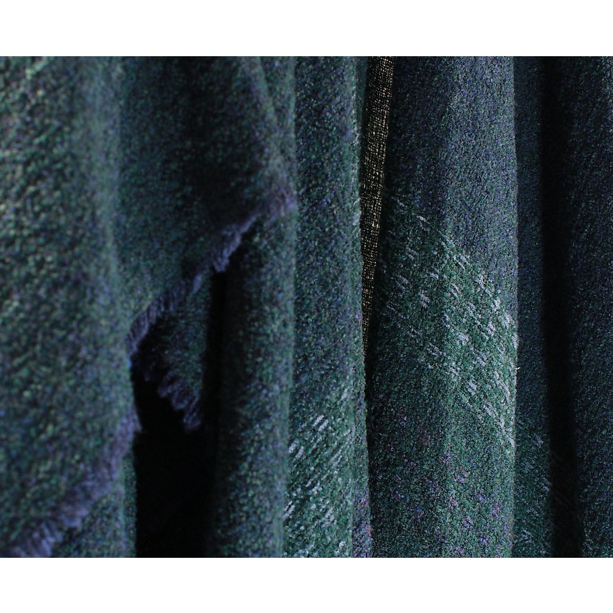 Kerry Woollen Mills Celtic Ruana Long Shawl Irish Wool Lambswool Blackberry Green