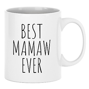 Exxtra Gifts Best Mamaw Ever Mug Grandmother Cup From Grandkids Grandma Present 11 oz White