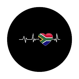 South Africa Heartbeat Travel Lover Gift South Africa PopSockets PopGrip: Swappable Grip for Phones & Tablets
