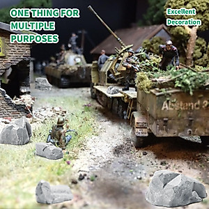 Warmtree 10Pcs Diorama Rocks Fake Rock Miniature Stone Rock Statue for Diorama Supplies Micro Train Landscape Railway Sand Table Halloween Miniatures