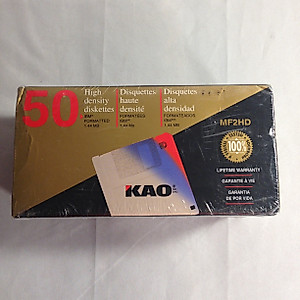 KAO 3.5" Diskettes, MF2HD, IBM Formatted, 50 Pack