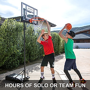 QUICKPLAY Baller Mini Hoop System | Portable Basketball Hoop System with Adjustable Height Pole