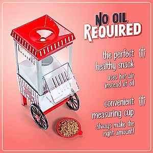 Nostalgia Popcorn Maker Machine - Professional Tabletop 4 Oz Kettle