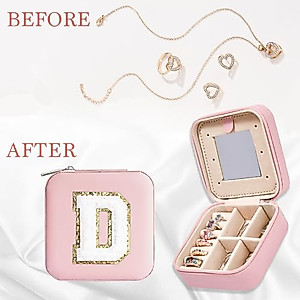 Nayno Travel Jewelry Case Graduation Gifts for Women Travel Jewelry Organizer Travel Jewelry Box Personalized Gifts Portable Trendy Stuff Birthday Gifts for Women