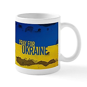 CafePress Pray For Ukraine Sweatshirt, Stand With Ukrai Mugs Ceramic Coffee Mug, Tea Cup 11 oz