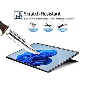 Megoo Screen Protector for Microsoft Surface Pro 11/10 (2024) - Also Fits Surface Pro 9, Pro 8, and Pro X (13 inch) - Tempered Glass/High Sensitivity/Support Surface Pen/Smooth Touch, 2 Pack