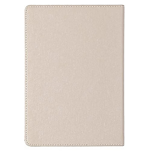 When She Speaks Proverbs 31 Woman Bible Verse Ivory Faux Leather Journal Inspirational Notebook w/Ribbon Marker and Lined Pages, 6 x 8.5 Inches