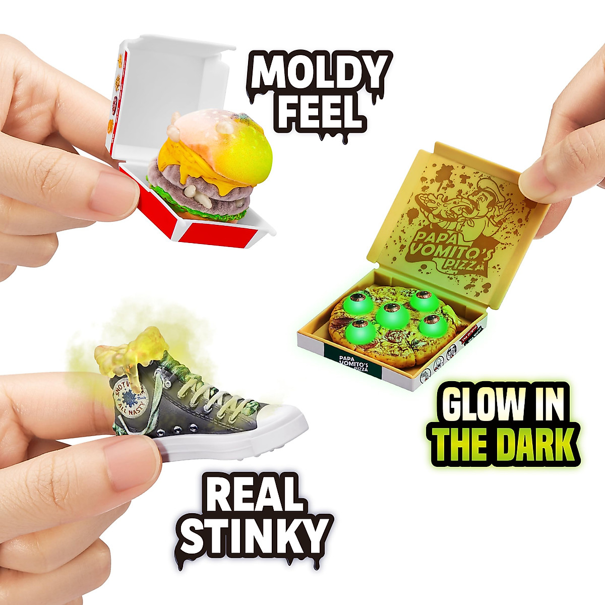 5 Surprise Mega Gross Minis by ZURU Boys Mystery Collectible Minis Brands Parody, Toys for Boys and Girls 3+, Halloween Toy