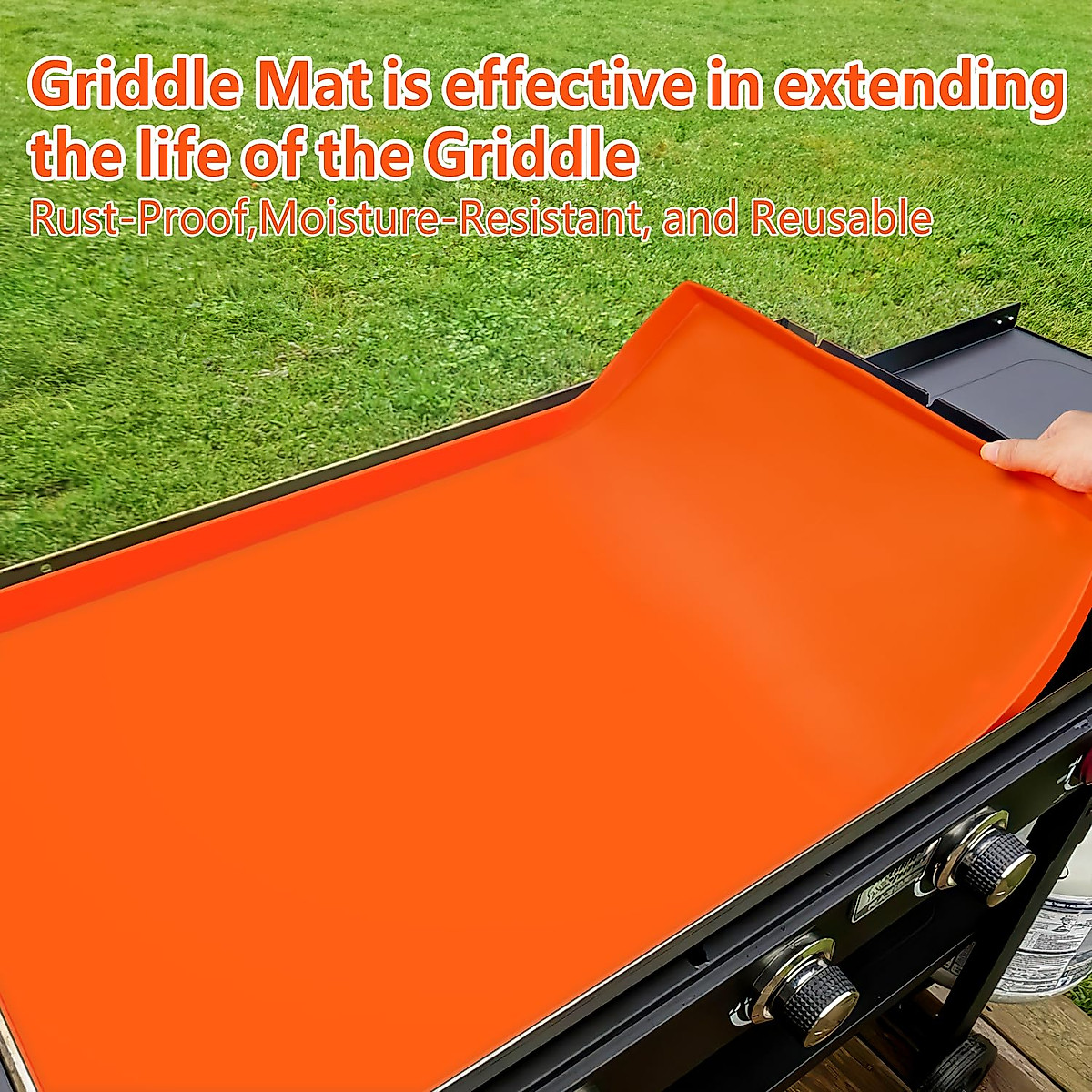 28 Inch Griddle Silicone Mat for Blackstone, Food Grade Heavy Duty Griddle Cover, Protect Blackstone Griddle Buddy from Debris, Rodents, Insects, Dirt and Rust, All Season Reusable Protective Cover