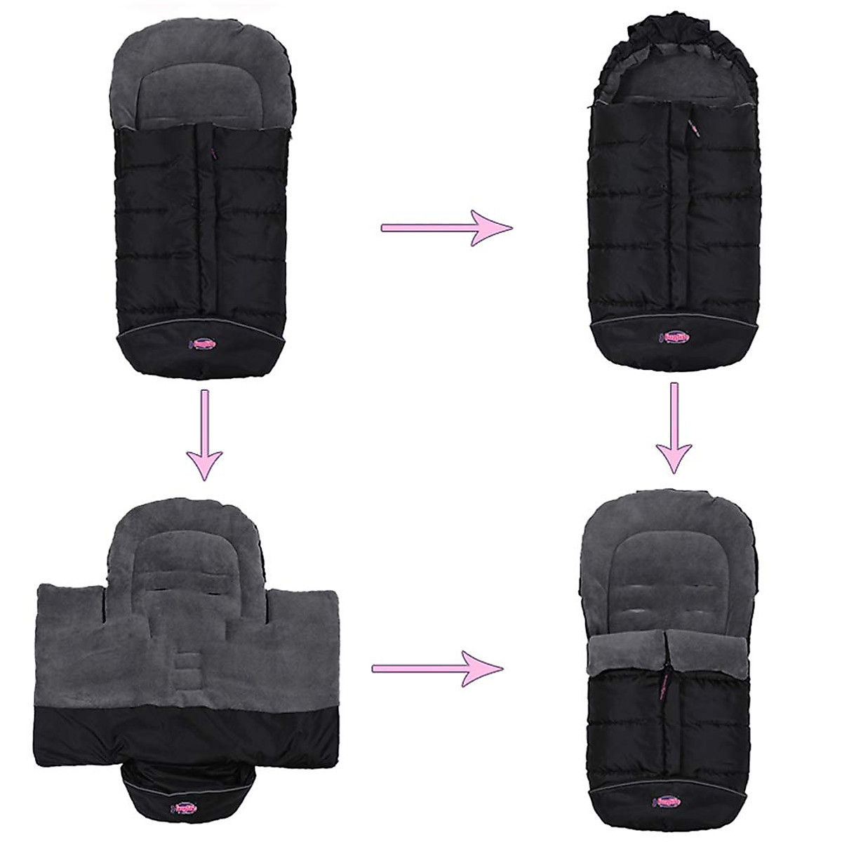 Sunday Anti-kick Stroller Blanket,Toddler Stroller Universal Footmuff Cosy Toes Buggy Pushchair Sleeping Bag Waterproof,Anti-Slip,Extendable,Multifunction Use Stroller Winter Cover