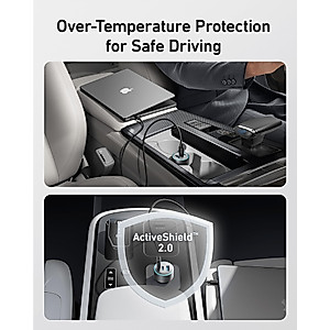 Anker USB-C Car Charger, 67W 3-Port Compact Fast Charger, 535 Car Adapter with PIQ 3.0 for iPhone 15/15 Plus/15 Pro/15 Pro Max, Galaxy S23, MacBook Pro, iPad Air, and More (USB-C to C Cable Included)