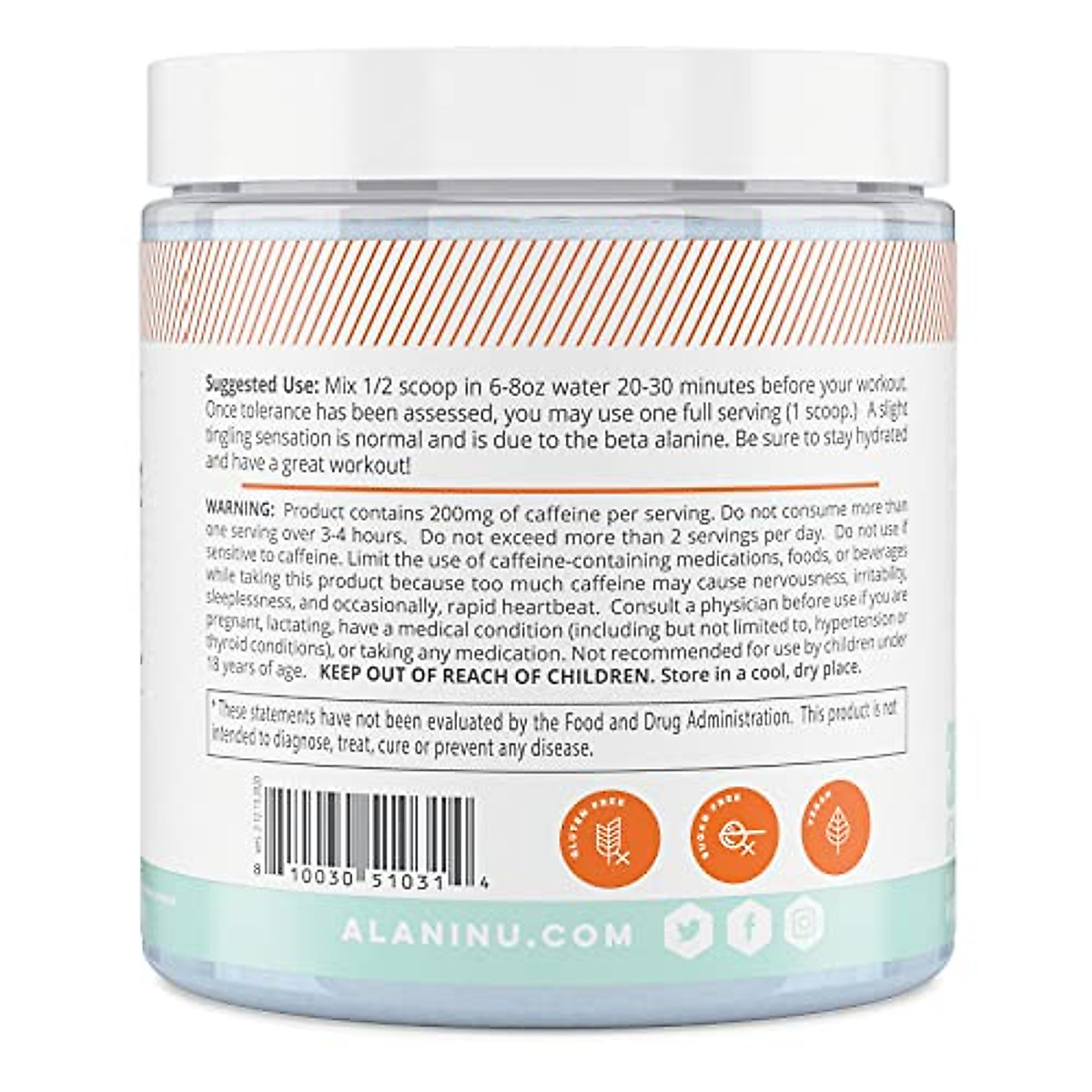 Alani Nu Pre Workout Supplement Powder for Energy, Endurance & Pump | Sugar Free | 200mg Caffeine | Formulated with Amino Acids Like L-Theanine to Prevent Crashing | Breezeberry, 30 Servings