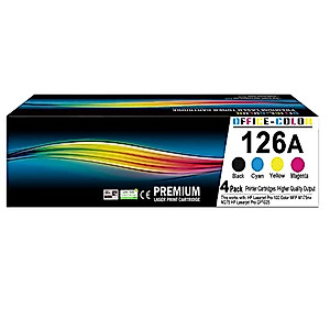 4-Pack Compatible HP 126A Black,Cyan, Magenta, Yellow Toner Cartridges for HP Laserjet Pro 100 Color MFP M175nw,cp1025nw ,M275 Printer