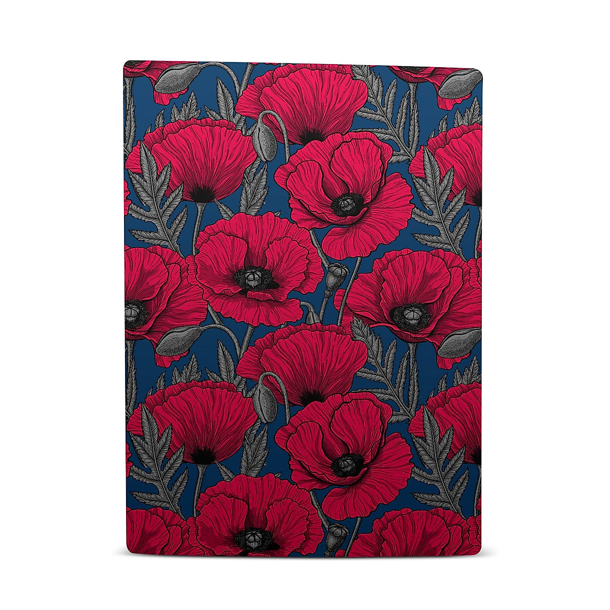 Head Case Designs Officially Licensed Katerina Kirilova Night Poppy Garden Patterns Vinyl Faceplate Sticker Gaming Skin Decal Cover Compatible With Sony PlayStation 5 PS5 Digital Edition Console