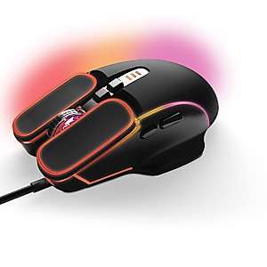 Game Punk RGB Pro Gaming Mouse with LED Lights | Computer Mouse Wired w/ 7 Buttons | Universal Wired Mouse, 3600 DPI, Side Buttons for Video Games, Game Consoles | PC Gamer Mouse for PS5, XBOX, Laptop