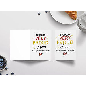 MiHowe So Proud of You Card, Congratulation Card for New Job, Good Luck Card, Achievement Card for Milestones, Promotion Card, Encouragement Card, Congrats Greeting Card,Leaving Card,Passed Exam Card
