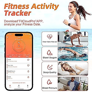Smart Watch with Earbuds, 2 in-1 Smart Watch for iPhone Compatible, Blood Pressure Watch Pro for Men, IP X7 Waterproof Fitness Tracker MP3,Voice Recorder, Heart Rate Sleep Monitor, Long Time Standby