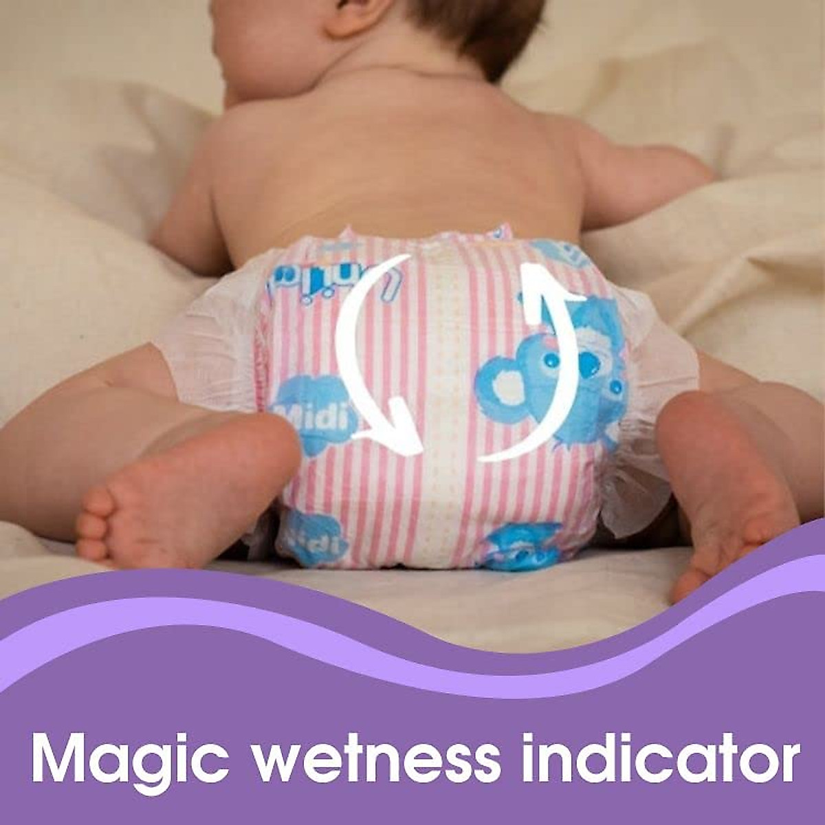 Unijoy Premium Soft Disposable Newborn Babies Diapers to Toddler Sizes | 100% Leak-Proof Skin Protection Diapers | Hypoallergenic & Gentle | Box of 5-104 pcs (Packaging May Vary)