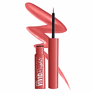 NYX PROFESSIONAL MAKEUP Vivid Brights Liquid Liner, Smear-Resistant Eyeliner with Precise Tip - On Red