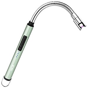 JETPRO Candle Lighters USB Rechargeable Arc Electric Lighter with 360° Flexible Neck for Candle BBQ Camping (Green)
