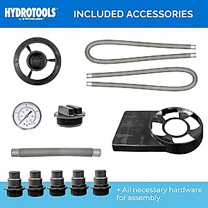 Swimline 71225 12 Inch Sand Filter Combo Set with Stand & Multi Port Valve 0.3 THP DOE Compliant Pump 1980 GPH, Up to 8000 Gallons, 42 Pound Capacity, Blue/Black