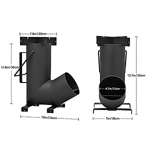 Stanbroil Camping Rocket Stove for Outdoor Cooking, Portable Wood Burning Stove for Backyard, Camp Cooking and Emergency Situations